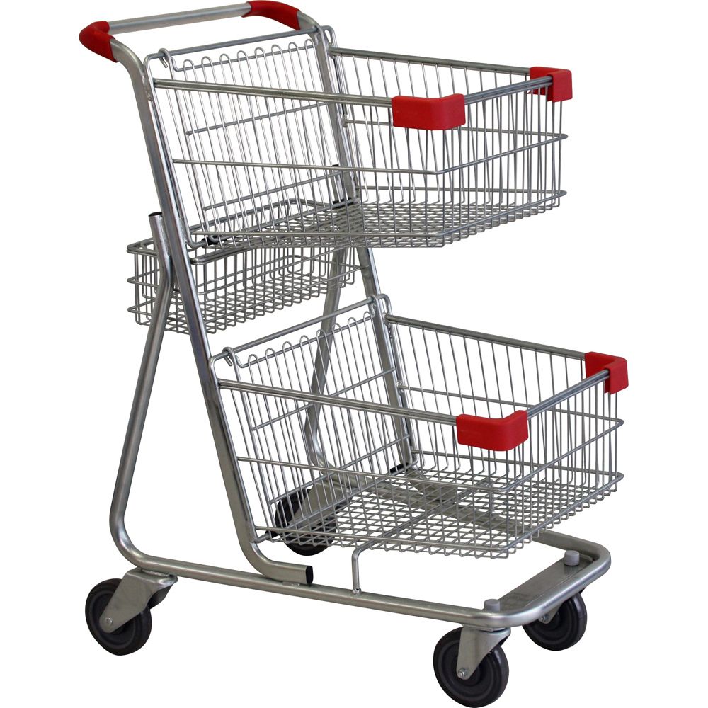 Twin Basket Red Shopping Trolley – W222-ZSSSS10100.jpg – QHDC Australia